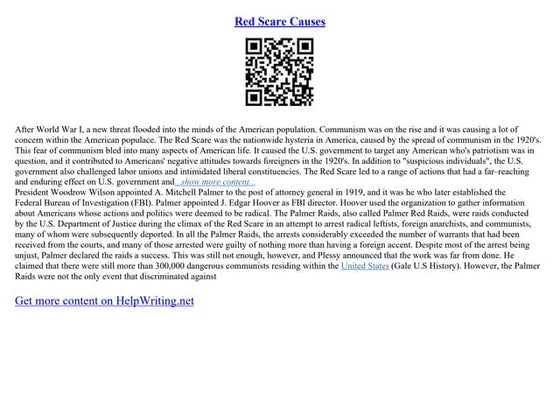 1920s Red Scare Powerpoint