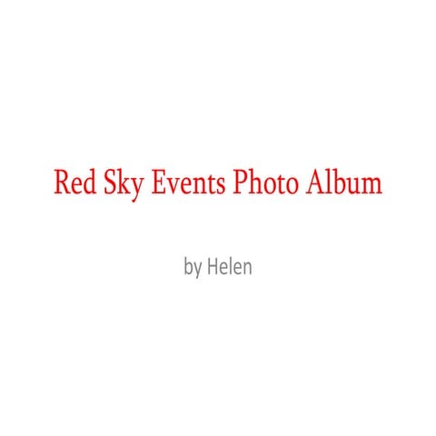 Red Sky Events Photo Album | PPTX