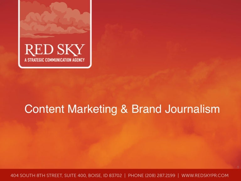 Brand Journalism vs. Content Marketing (Red Sky Summit)