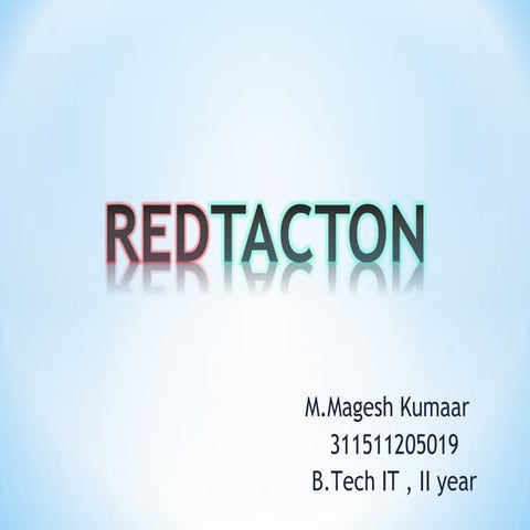 Redtacton | PPT