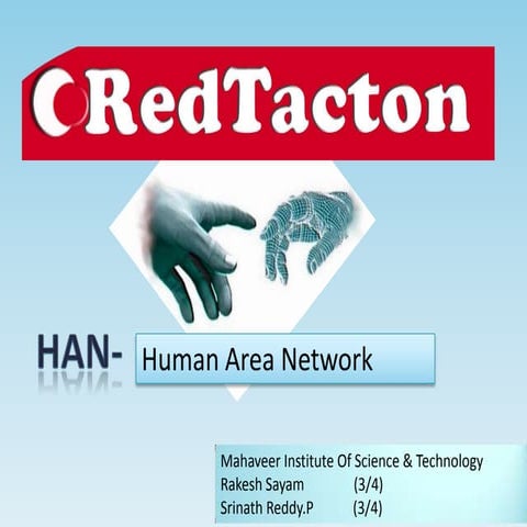 Redtacton - Human Area Network | PPTX