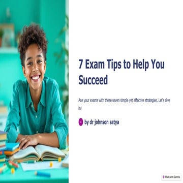 7 Exam tips to help you succeed pdf | PPT