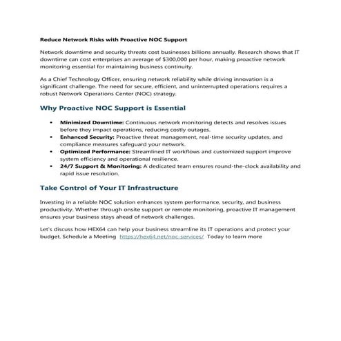 Reduce Network Risks with Proactive NOC Support.docx