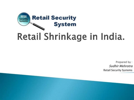 Stock Shrinkage At Retail Store And Loss Prevention Methods Ppt