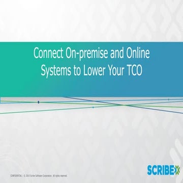 Connect On-Premise and Cloud ERP and Donor Database to Lower TCO | PPT