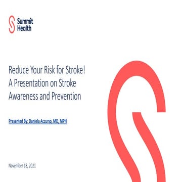 Awareness and Prevention: Reduce your risk of stroke! - Berkeley ...