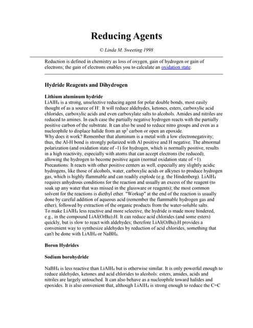 Reduction reactions | PPTX