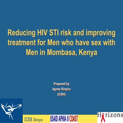 Reducing hiv sti risk and improving treatment for men who have sex with ...