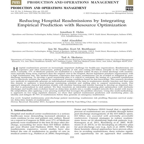 Prognostics with optimization | PDF