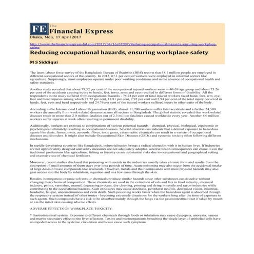 Workplace safety scenario in bangladesh | PDF