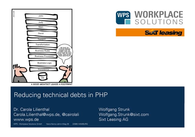 Reducing technical debt in php | PPT Reducing technical debt in php | PPT