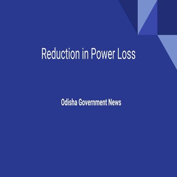 Reduction in power loss | PPT