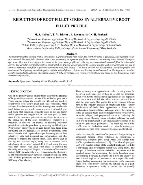 Root Fillet Stress Reduction in Spur Gear having Undercut | PDF