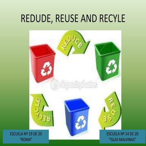 Redude, reuse and recyle | PPT