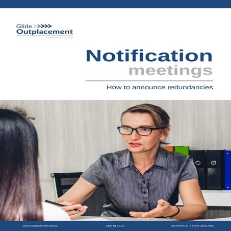 Redundancy Notification Meetings - Glide Outplacement Australia | PDF