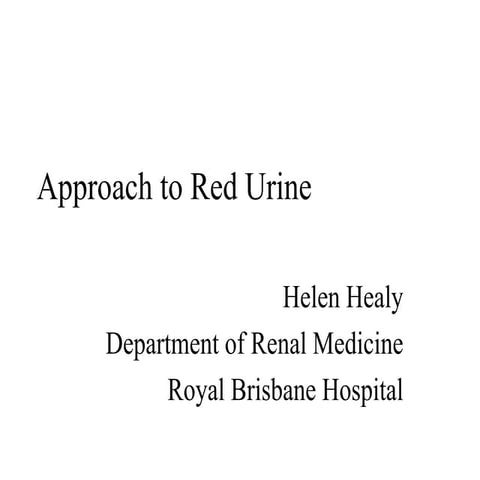 Red Urine | PPT