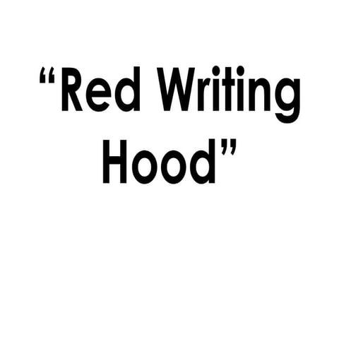 Red writing hood | PPSX