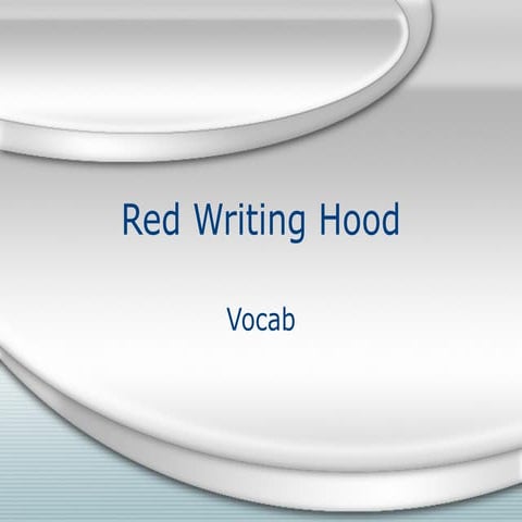 Red Writing Vocab | PPT