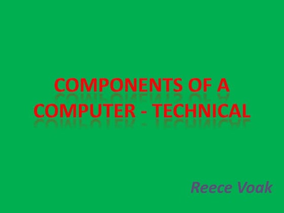 Computer Basics 101 Slide Show Presentation | PPT