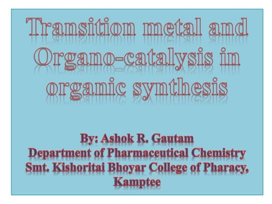 Multi Component Reactions | PPT