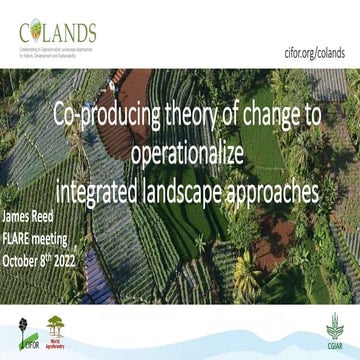 Co-producing theory of change to operationalize integrated landscape ...