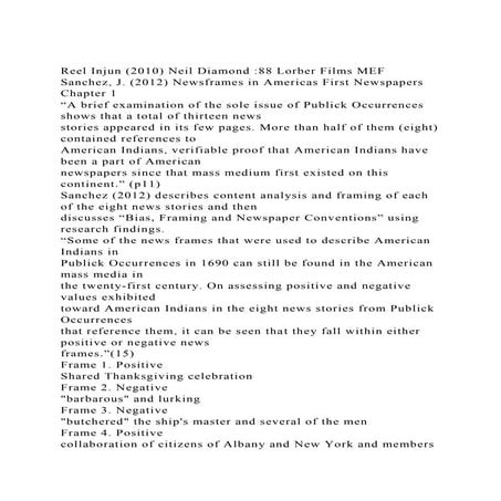 Reel Injun (2010) Neil Diamond 88 Lorber Films MEFSanchez, J. (.docx