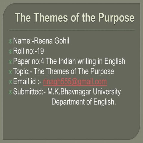 The Themes of the Purpose | PPTX