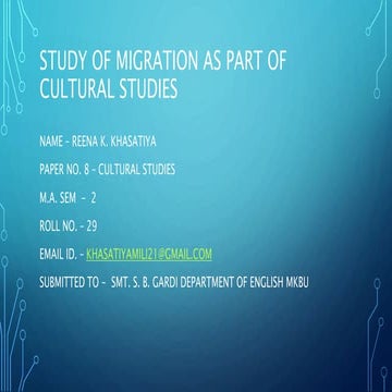The Cultural Studies | PPT