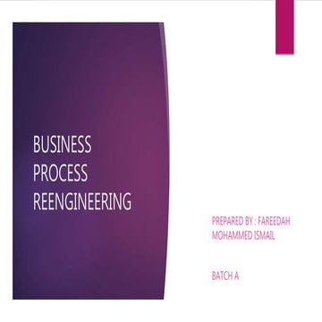Business Process Reengineering | PPT
