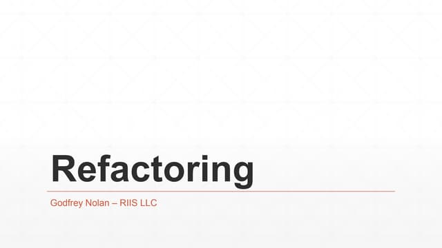 Android Refactoring Ppt 4370