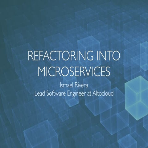 Refactoring for microservices | PPT