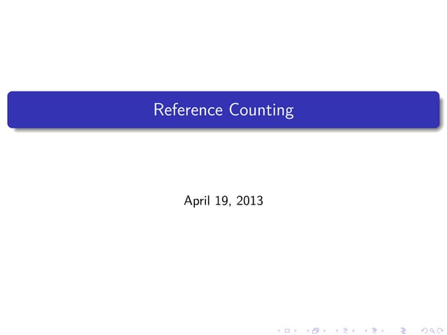 Reference Counting Ppt 8150