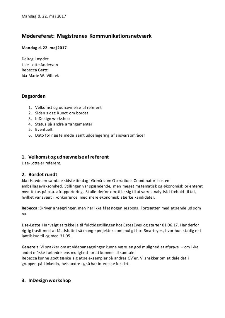 Referat 22.05.17 10. møde