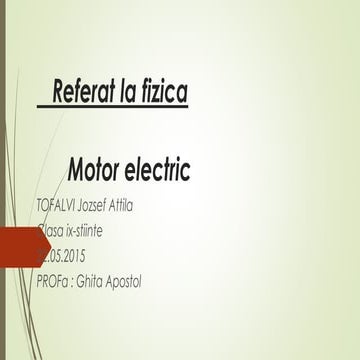 Referat la fizica | PPTX