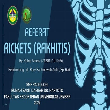 Referat Radiologi Rickets (Rakhitis) | PPTX
