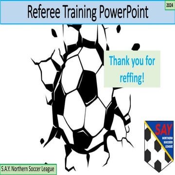 Referee Training and Development on the laws of the game 2024 | PPT