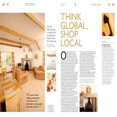 Bosinver farm cottages think global shop local feature | PDF