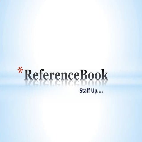Reference book | PPT | Free Download