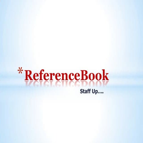 Reference book | PPT