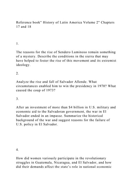 Chapter 17 Chile The democratic socialist alternative.How were.docx