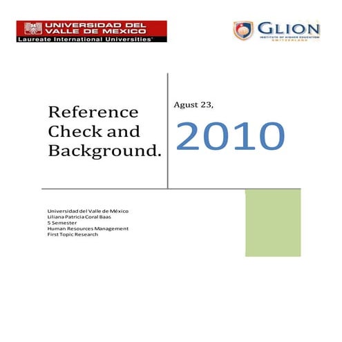 Reference check and background | PDF