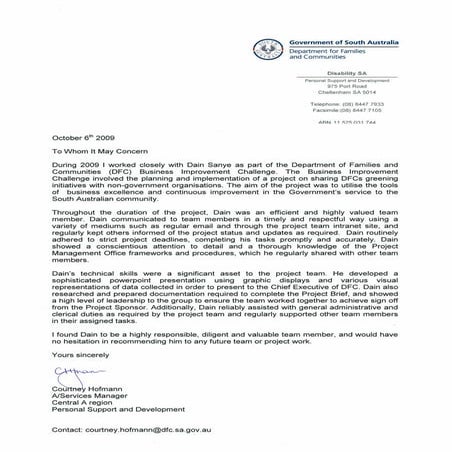 Reference letter | PDF