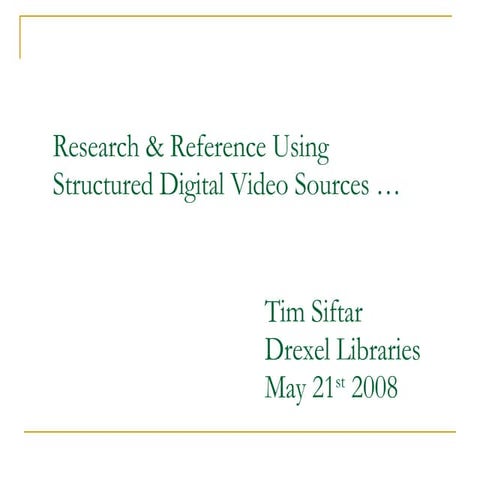 Reference From Video Sources | PPT