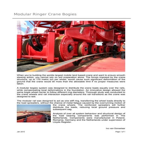 Modular Ringer Crane Bogies | PDF
