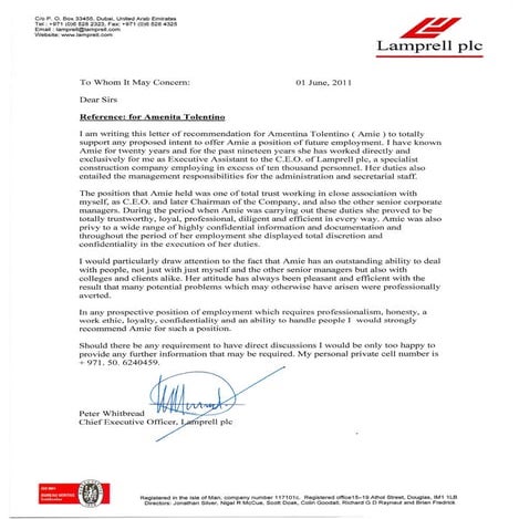 Reference Letter | PDF