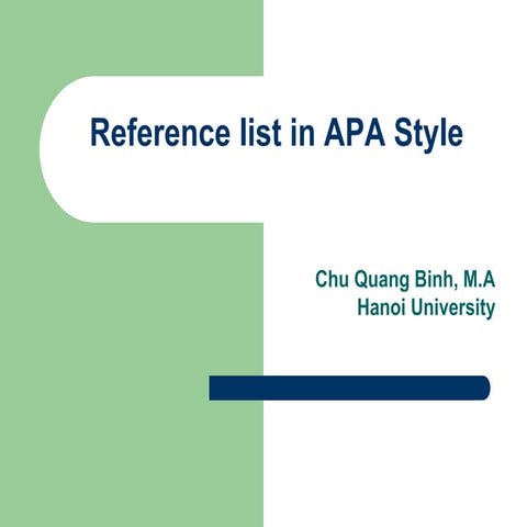 Reference List edited 2016 | PPT