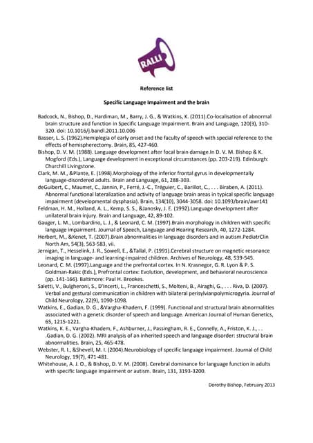 Reading comprehension: reference list | PDF