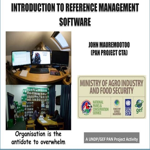 Reference management training workshop | PPTX