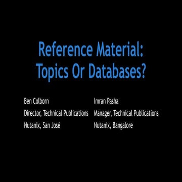 Reference material: Topics or databases? | PPT