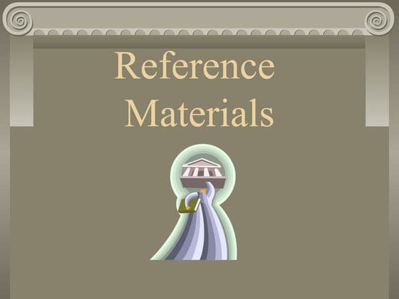 Reference materials (1) | PPT